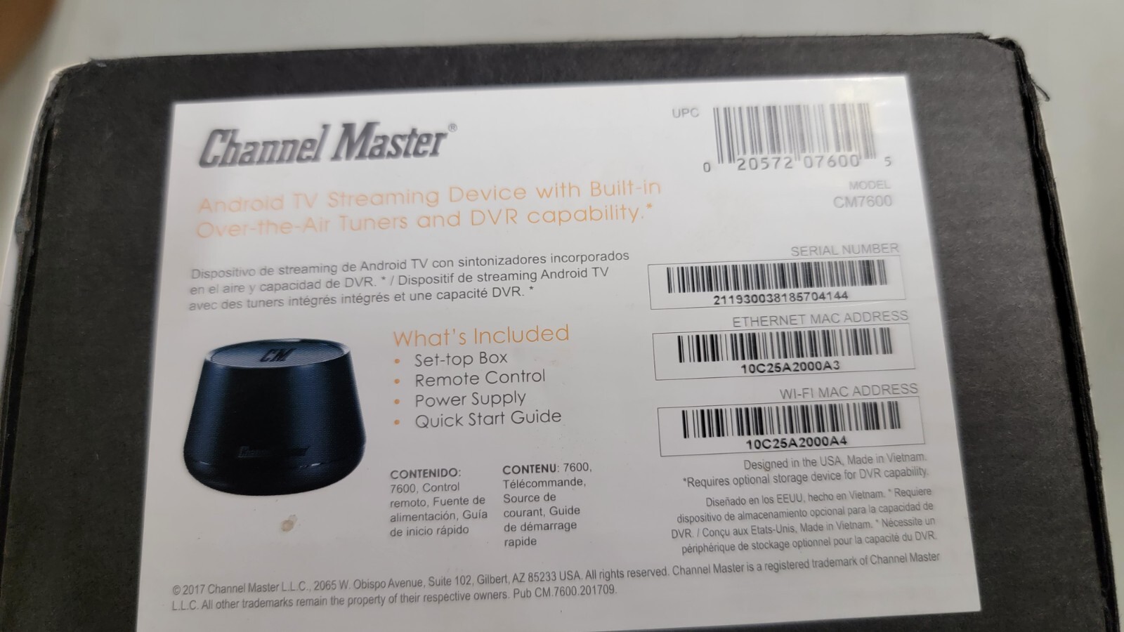 Channel Master CM-7600 Stream + Media Player and OTA DVR - Black for ...