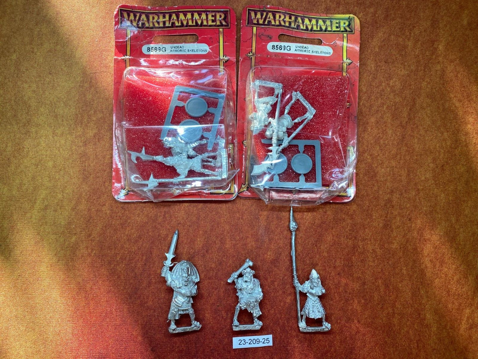 Warhammer Fantasy Vampire Counts Undead Armoured Skeletons Lot - Metal ...