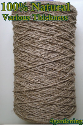 Linen Flax Hemp 100% Natural Rope Cord 1.5mm, 2.2mm, 3mm, 5mm, 8mm ...