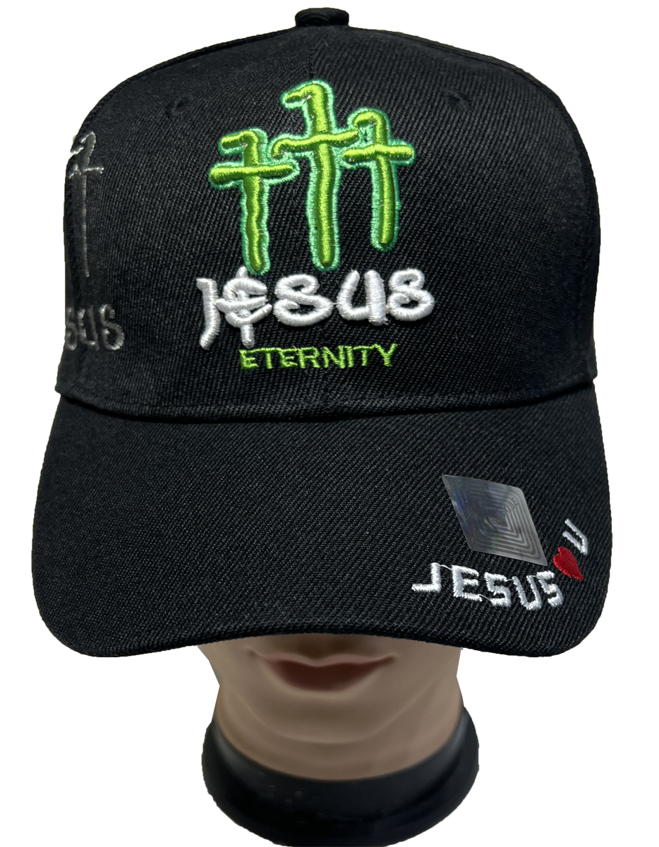 JESUS ETERNITY Religion 3D Embroidered Adjustable Baseball Cap Hats LOT ...