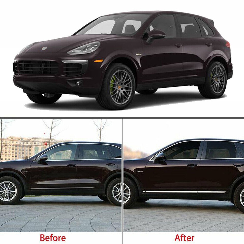 For Porsche Cayenne 2015-2018 Matte Silver Car Door Body Side Molding ...