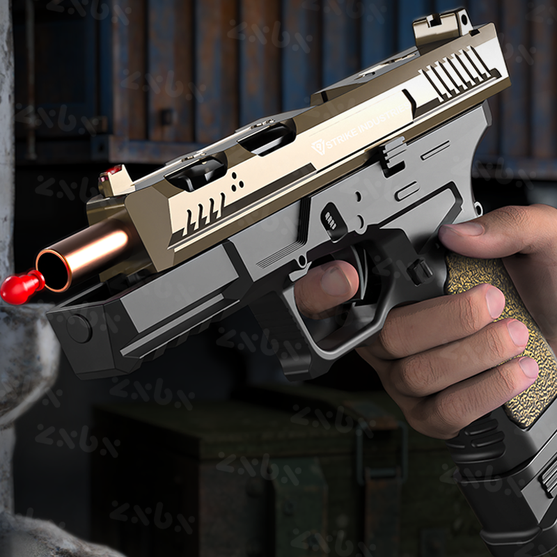 Xmas Gift Toy Gun Shell Ejecting Continuous Firing Blowback Soft Bullet ...