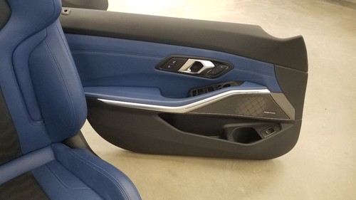 24 BMW M3 G80 INTERIOR SEAT AND DOOR PANEL SET FRONT AND REAR BLUE ...