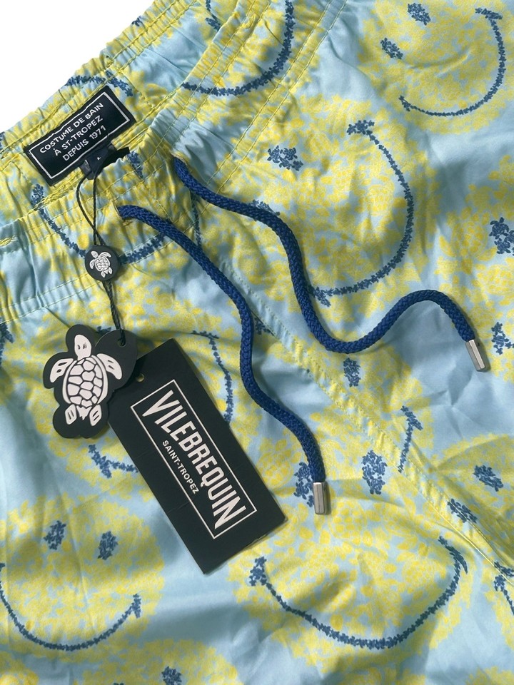Mens Vilebrequin Moorea Swim Shorts Trunks Smiley Print Ibiza Rave ...