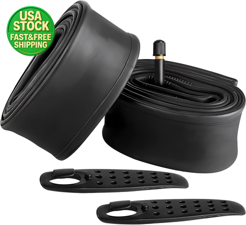 2 Pack 20x2.125-2.40 Bike Tubes Heavy Duty Butyl Inner Tube Schrader ...