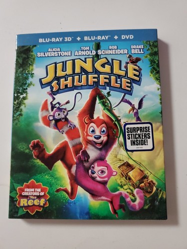 ANIMATED MOVIE, JUNGLE SHUFFLE, BLU-RAY 3D +BLU-RAY +DVD W/SLIPCOVER ...