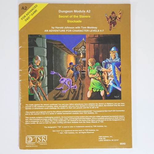 1981 Advanced Dungeons & Dragons Module A2 - Secret of the Slavers ...