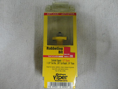 ROUTER BIT ( OLDHAM VIPER ) RABBETING BIT CARBIDE TIPPED 1/2 SHANK | eBay