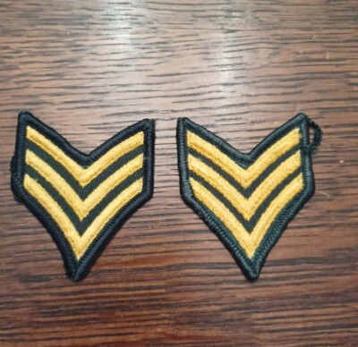 US Army - Sgt. Rank Chevrons (Sew on) Small / Female (2 pcs) | eBay