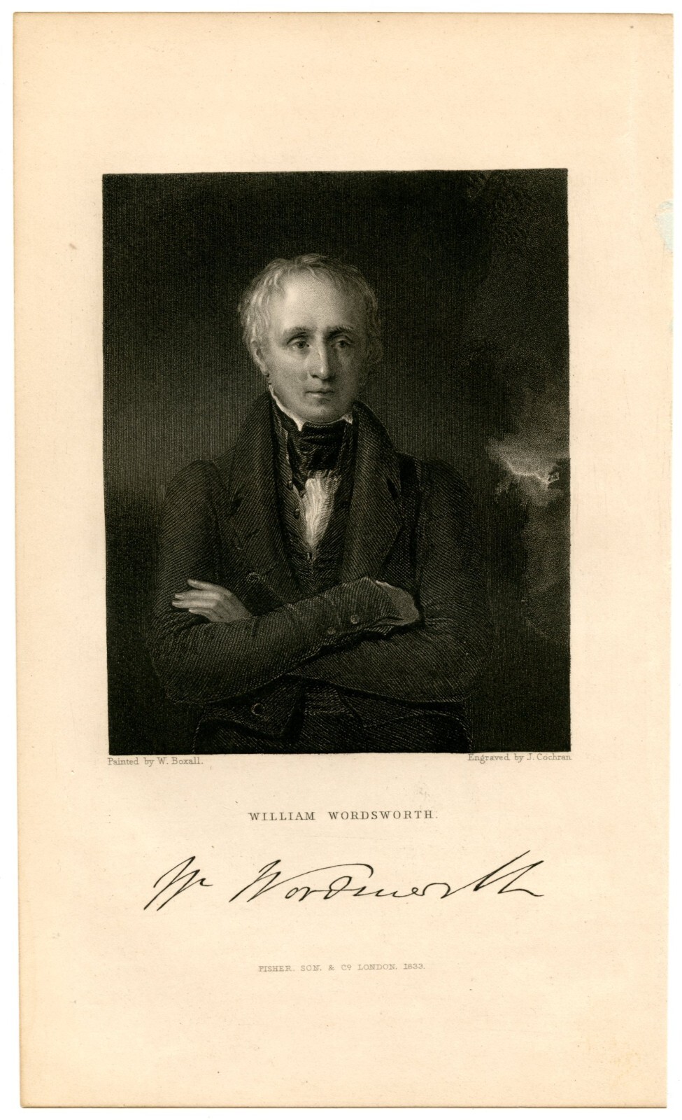WILLIAM WORDSWORTH, English Romantic Poet, 1833 Engraving 9506 | eBay