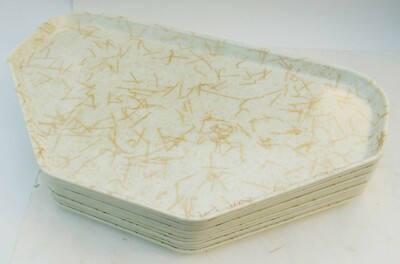 (QTY 12) Carlisle Fiberglass Cafeteria Trays Trapezoid 22 x 14 School ...