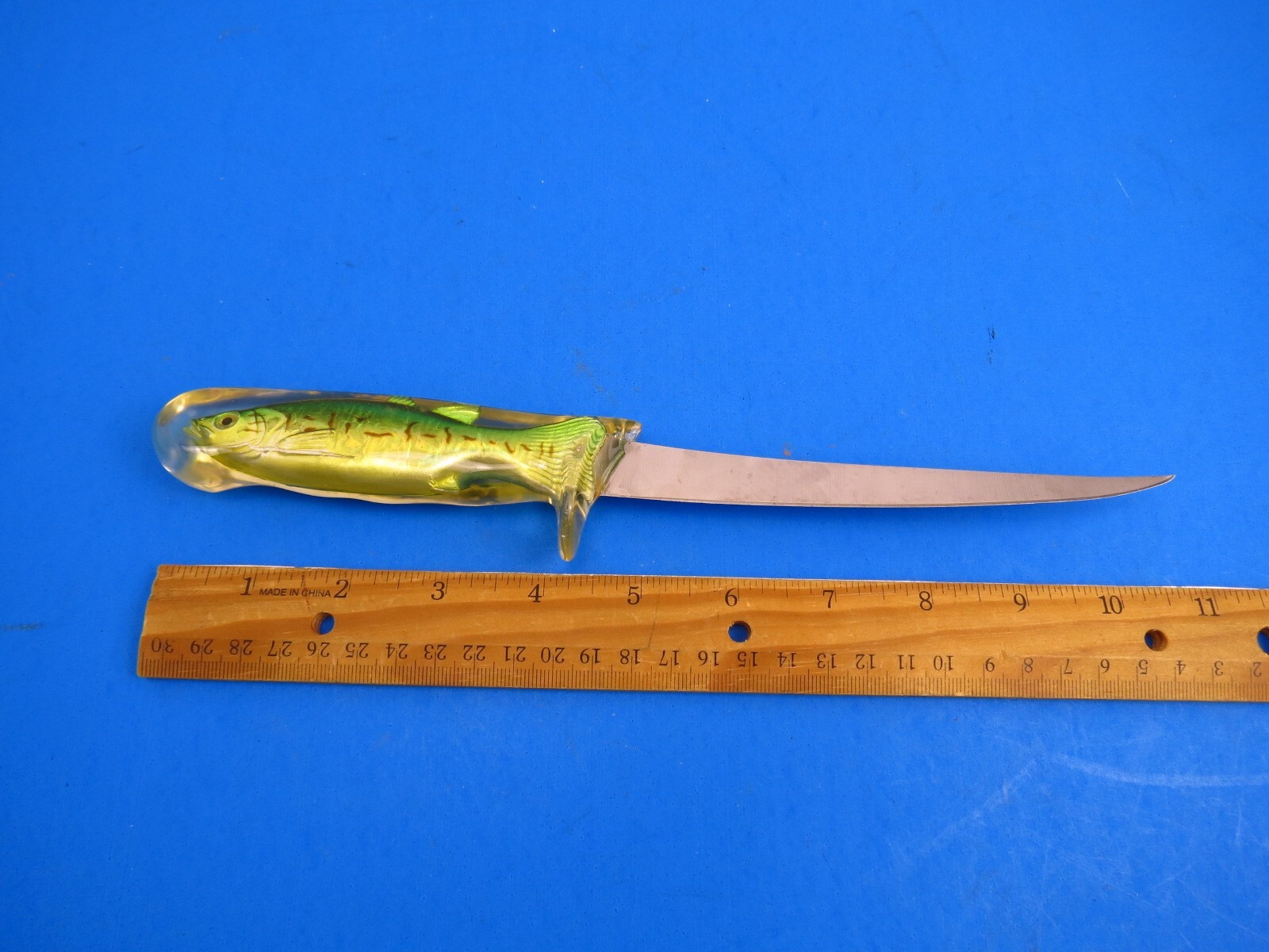 6 Inch Fish Knife with Clear Resin Handle Trout | eBay