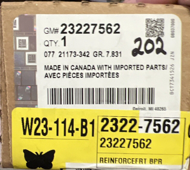 2018-2020 Chevy Equinox Genuine GM Reinforcement 23227562 for sale ...