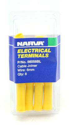 2x 8Pcs Narva ELECTRICAL TERMINAL CABLE JOINERS 6mm Fully Insulated ...
