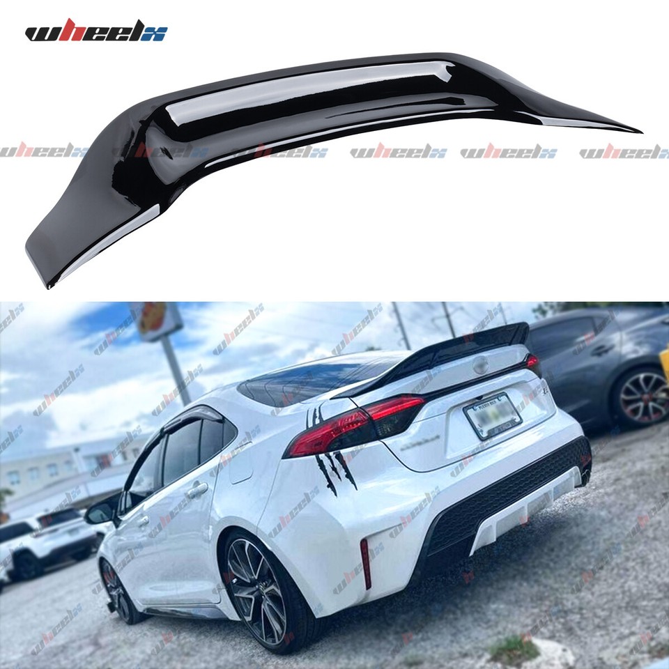 GLOSSY BLACK R STYLE DUCKBILL TRUNK SPOILER WING FOR 20-24 COROLLA ...