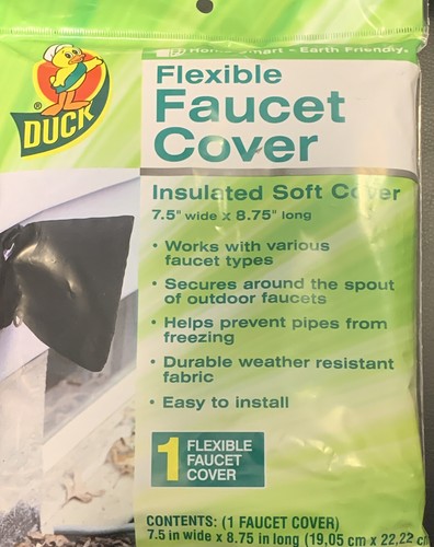 Duck Brand Insulated Soft Flexible Faucet Cover Easy To Install 7.5in X ...