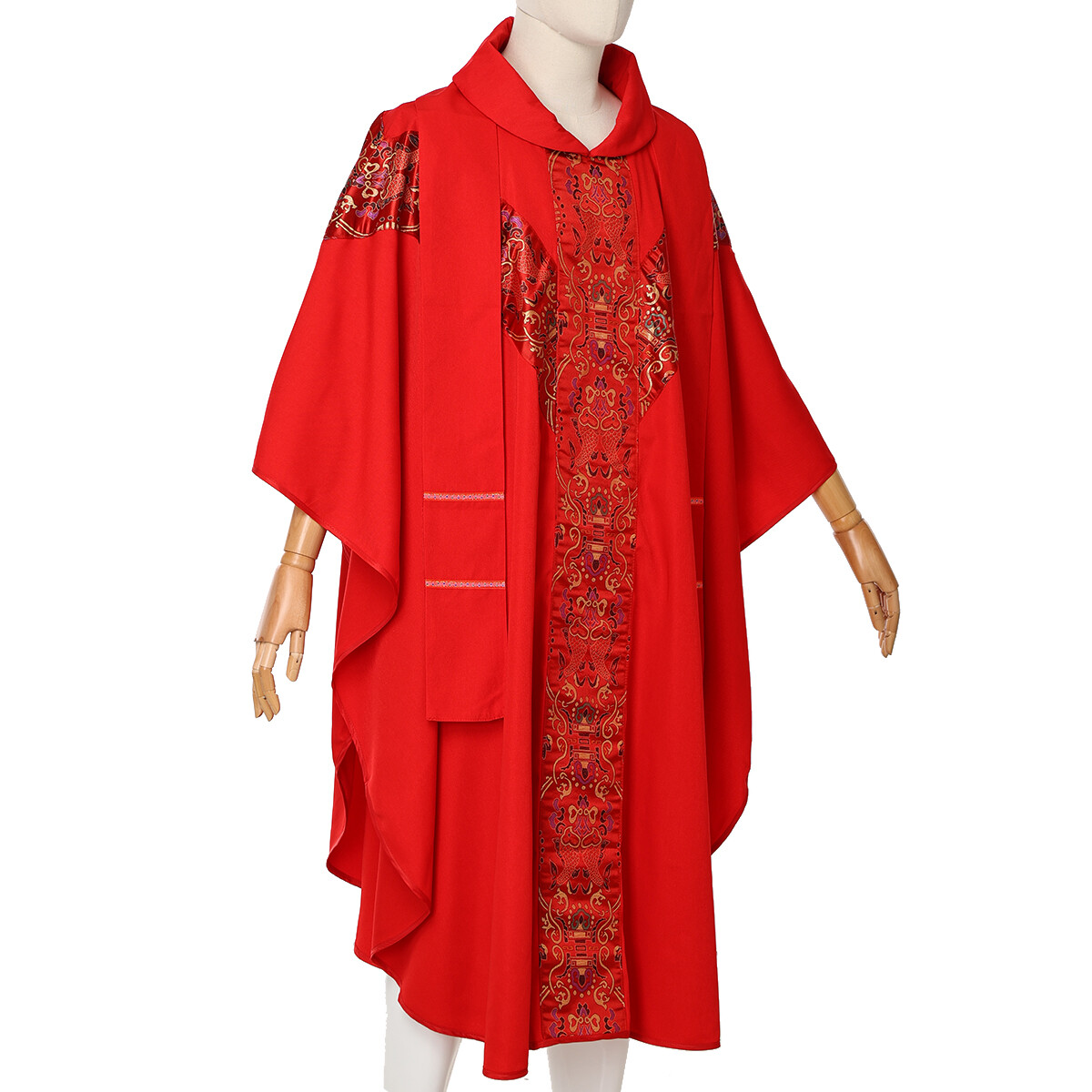 Catholic Pastor Priest Red Chasuble Christian Clergy Eucharist Robe ...