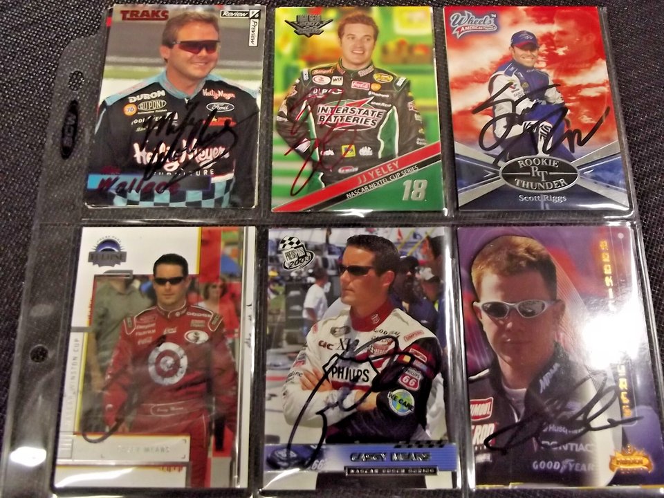 AUTOGRAPH SIGNED Nascar Card LOT of 48 Petty wallace edwards newman ...