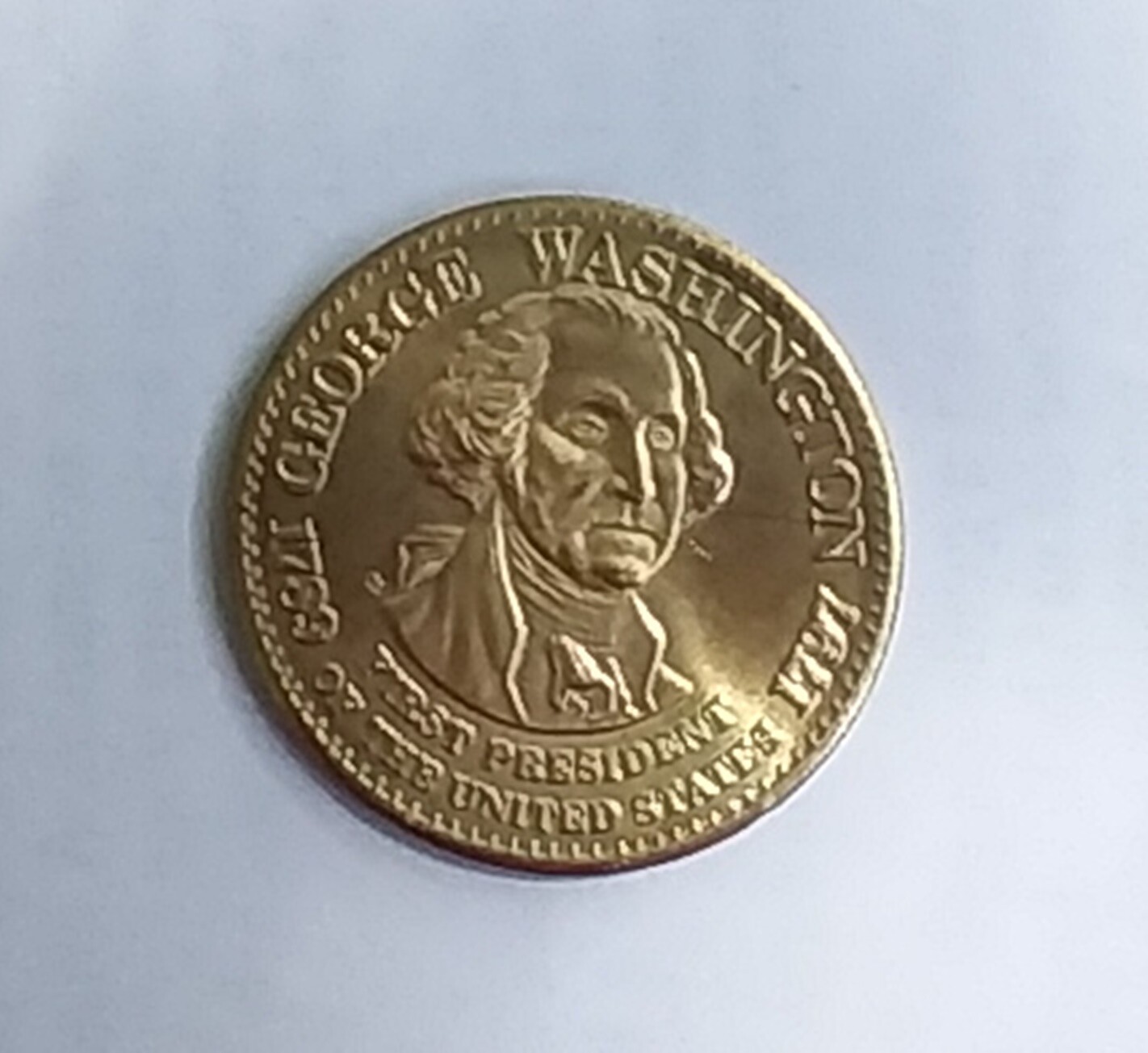 US MEDALLION TOKEN GEORGE WASHINGTON 1789-1797 COMMEMORATIVE COLLECTOR ...