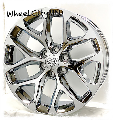22 inch chrome SNOWFLAKE OE replica wheels fits 2019 2020 RAM 1500 6x5 ...