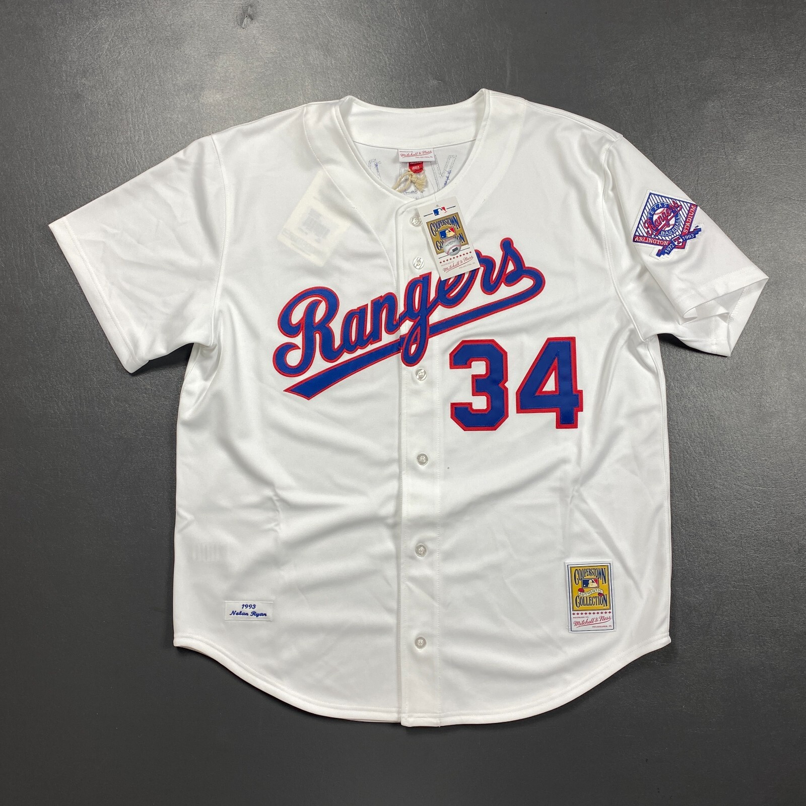 100% Authentic Ryan Nolan Mitchell & Ness 1993 Texas Rangers Jersey ...