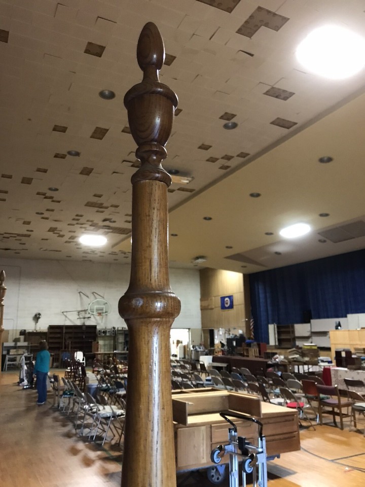 ANTIQUE VTG CHARLESTON RICE BED QUEEN KING MADE IN USA 4 POSTER BEAUTY ...