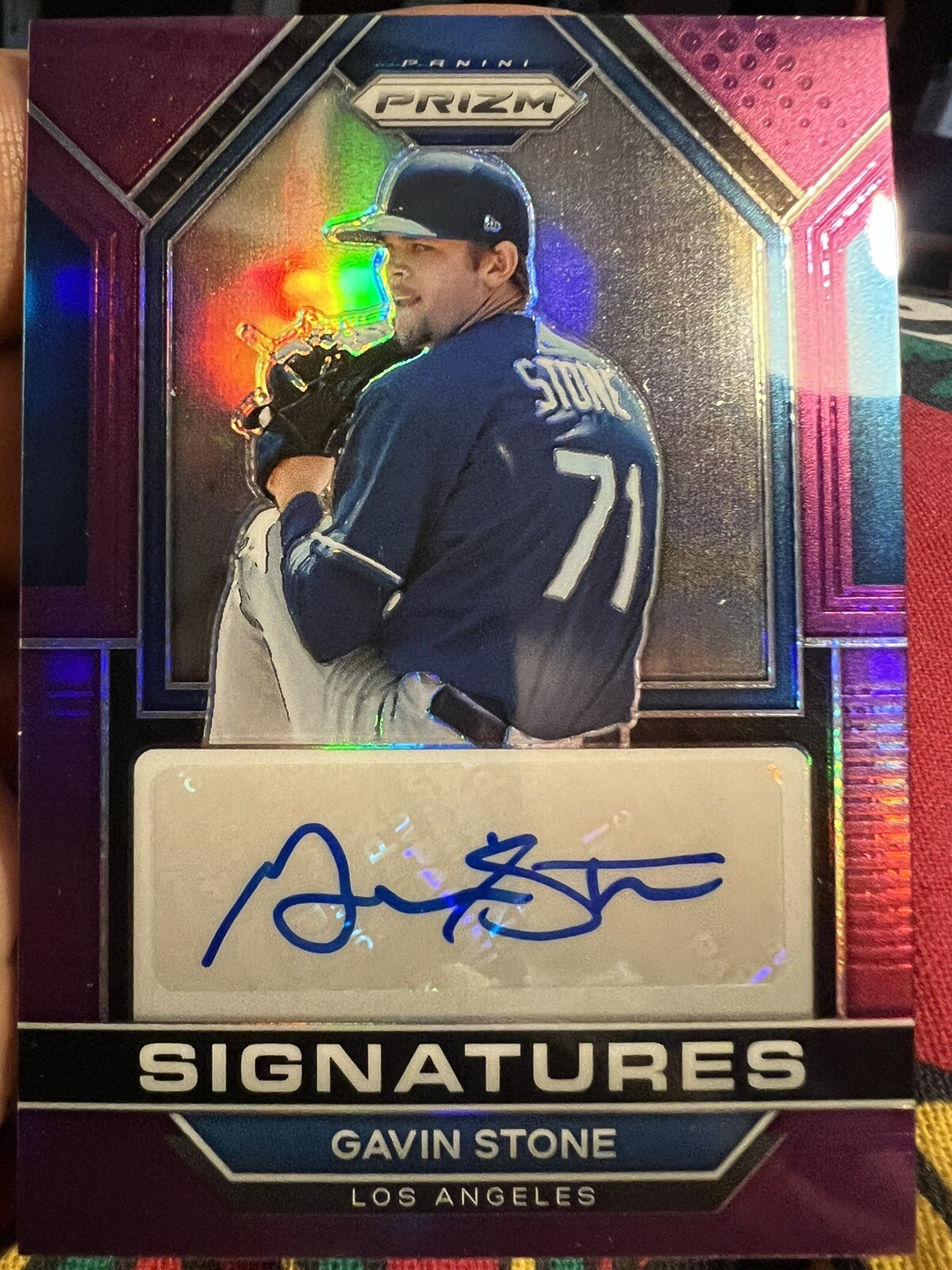 2023 Panini Prizm Signatures Gavin Stone Purple /99 RC #SIG-GS Dodgers ...