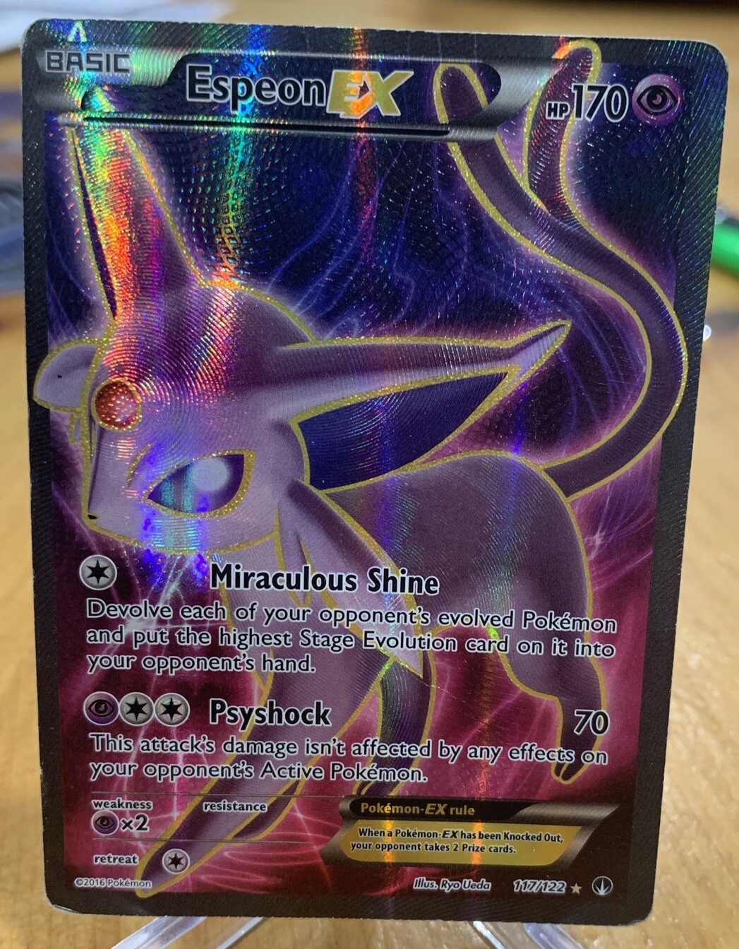 Pokémon TCG Espeon-EX BREAKPoint 117/122 Holo Full Art - Soluções e ...
