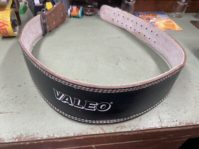 Valeo Padded Leather Contoured 6” Weightlifting Lifting Belt with Suede ...