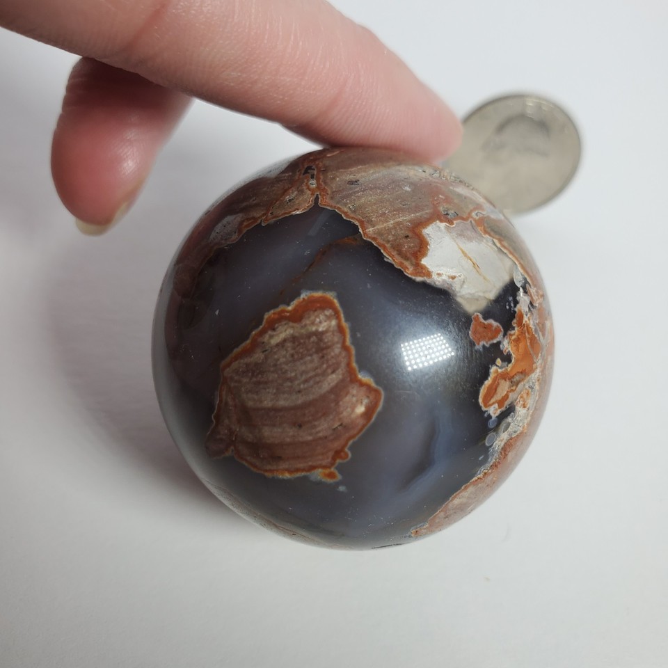 UV Reactive Football Agate Sphere Pair | eBay
