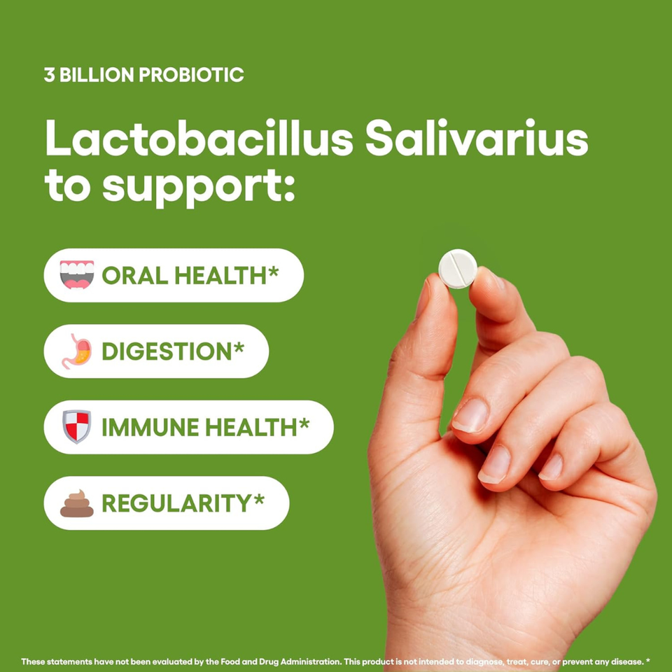Lactobacillus Salivarius Probiotic Supplement 240 Tablets 3 Billion CFU ...