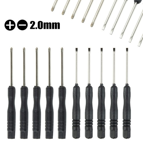Compact 10Pcs Small Screwdriver Set 2mm Slotted/Cross Screwdrivers Toy ...