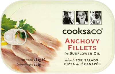 Cooks & Co Anchovy Fillet Large 365g Tin Pack of 1, 2 or 6 Tins | eBay UK