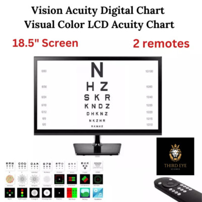 Vision Acuity Digital Chart Visual Color LCD Acuity Chart | eBay