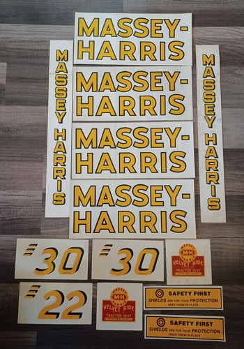 Massey- Harris 30 & 22 Tractor decals 2 Complete Sets NEVER USED!!! | eBay