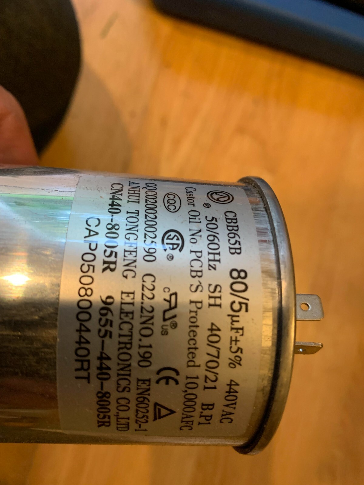 Goodman Amana Janitrol Capacitor Run Round 80/5 uf MFD 440 Volt ...