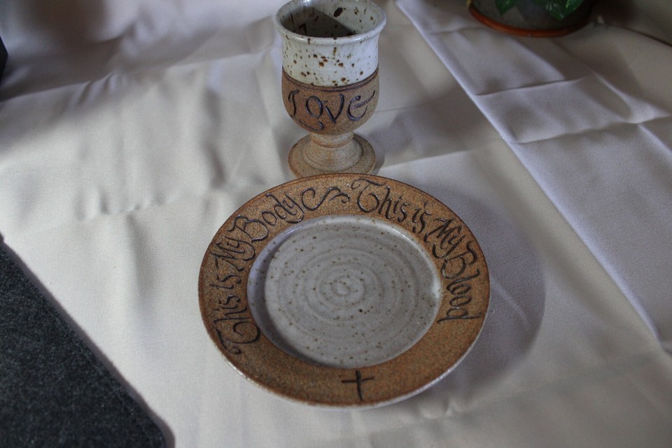 Christian Pottery Communion Set Handcrafted Stoneware | eBay