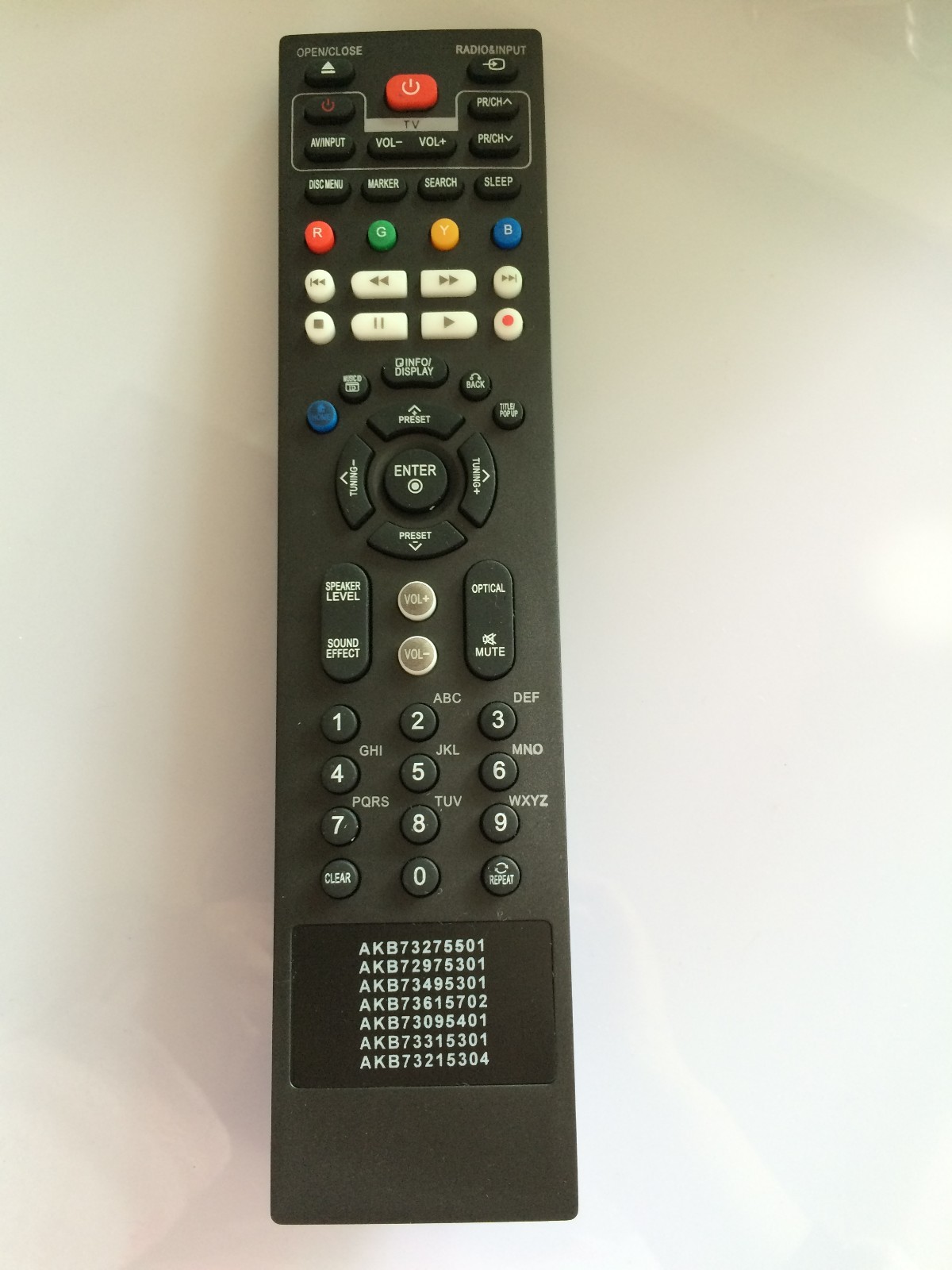 New BLU-RAY DISC DVD HOME THEATER 7in1 Remote AKB73495301 for LG TV ...