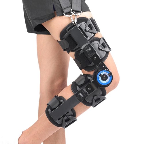 Hinged Knee Brace, Post Op ROM Adjustable Recovery Support for ACL, PCL ...