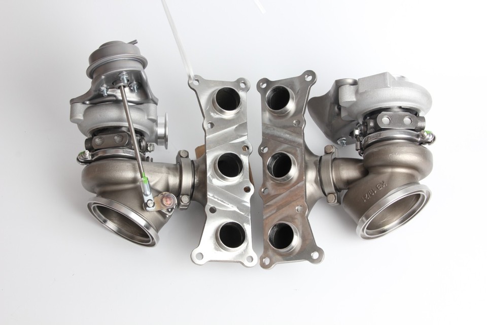 VIV TD04-19T UP V4 6+6 Turbo Charger+Inlet &outlet pipes For 335i 3.0L ...