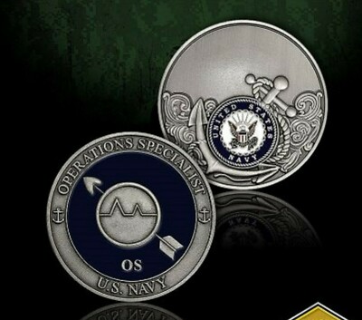 NAVY OPERATIONS SPECIALIST OS ENGRAVABLE 1.75" CHALLENGE COIN | eBay