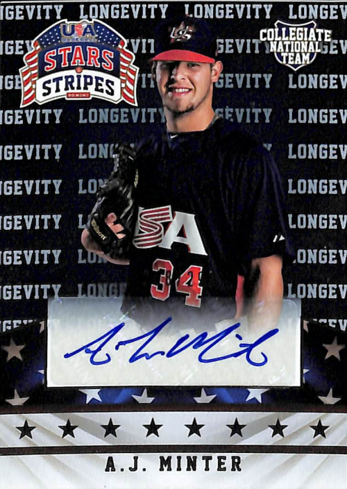 2015 USA Baseball Stars and Stripes Longevity Signatures A.J. Minter ...