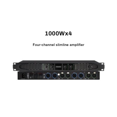Power AMP 4000w 4 Channel 1000w/channel Speakon XLR 1U Black | eBay UK