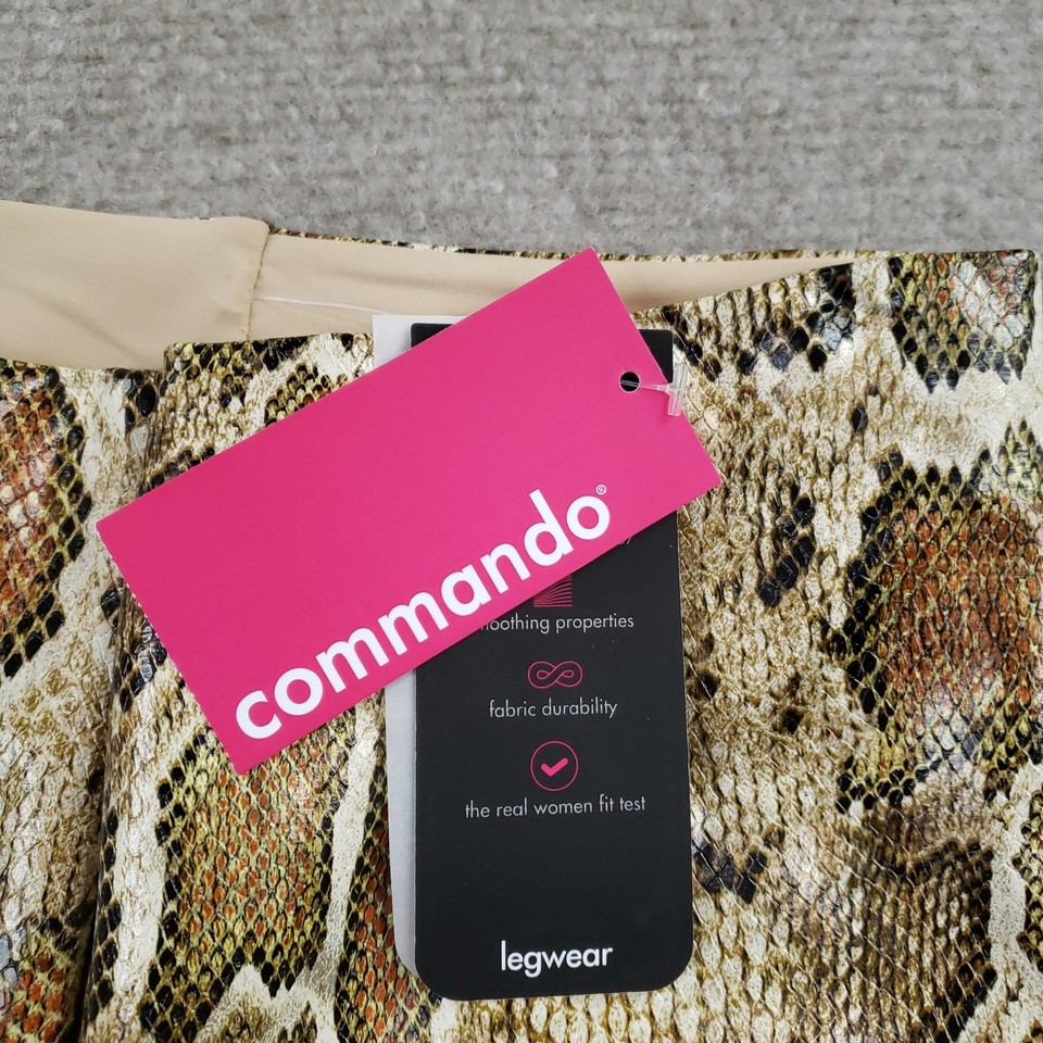 Commando Faux Leather Animal Leggings Womens Medium Brown Cocoa Python ...