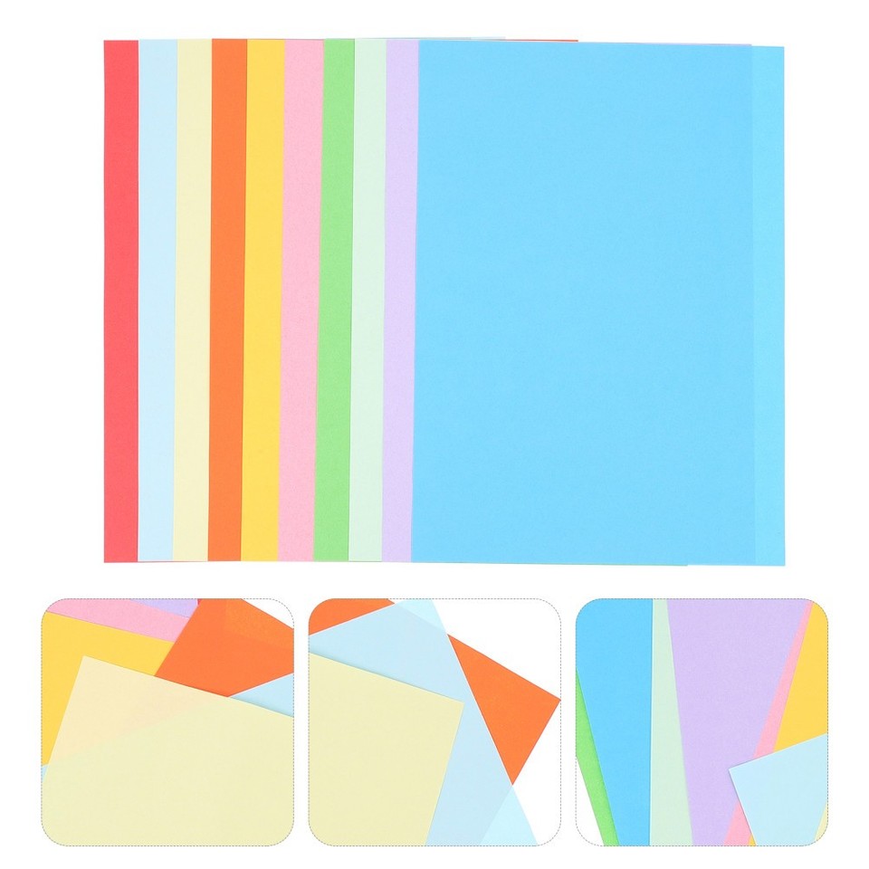 200 Pcs Diy Folding Craft Paper Handicraft Double-sided Origami Colored ...