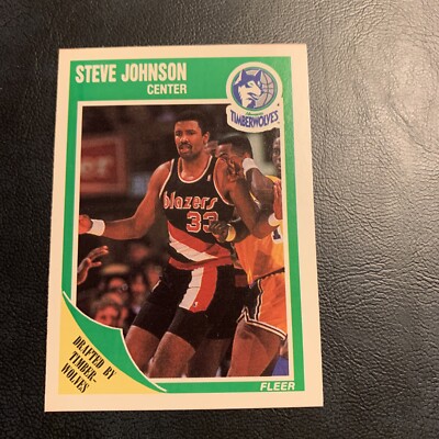 #92 Steve Johnson Portland trailblazers 1989/90 fleer basketball card ...