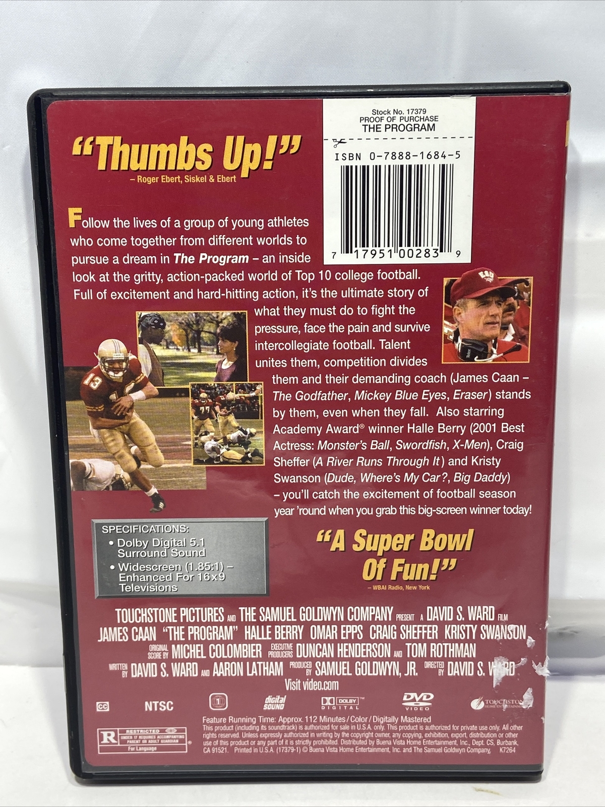 The Program (DVD, 1993) Widescreen - James Caan, & Halle Berry | eBay