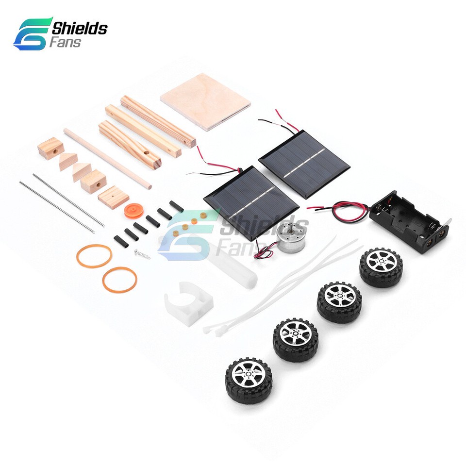 Wooden DIY Solar Remote Control Racing Car Model Student Science ...