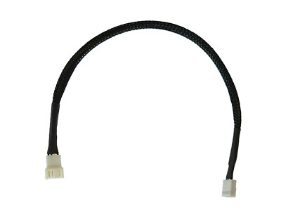 Cooling Fan PWM Extension Cable 13.5 inches 22 AWG Black Sleeved 4 pin ...