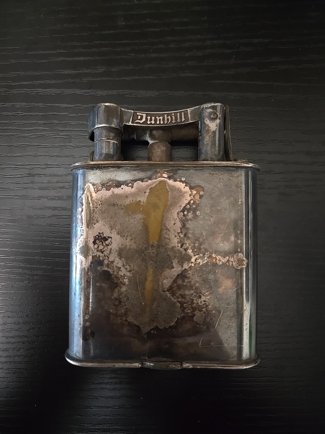 Large Antique WW2 Dunhill Giant Table LiftArm Flask Petrol Lighter ...